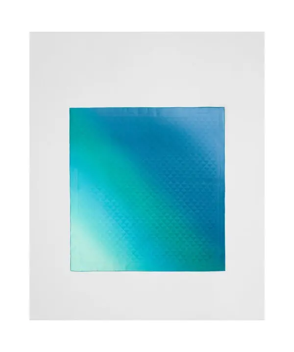 Prada Gradient Printed Scarf - Turquoise