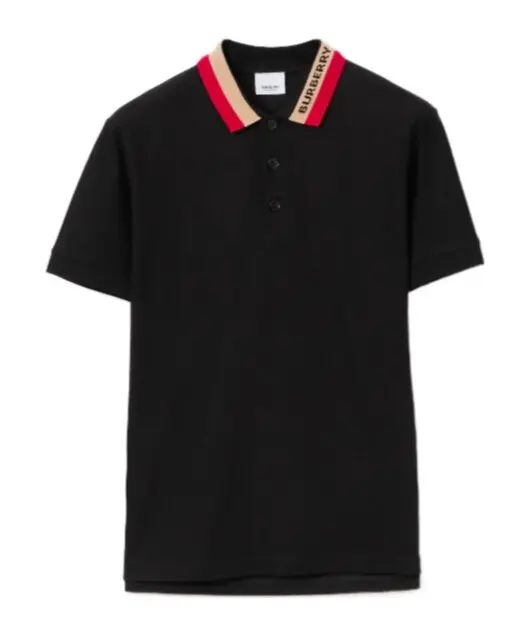 Burberry Logo Intarsia-knit Short Sleeved Polo Shirt
