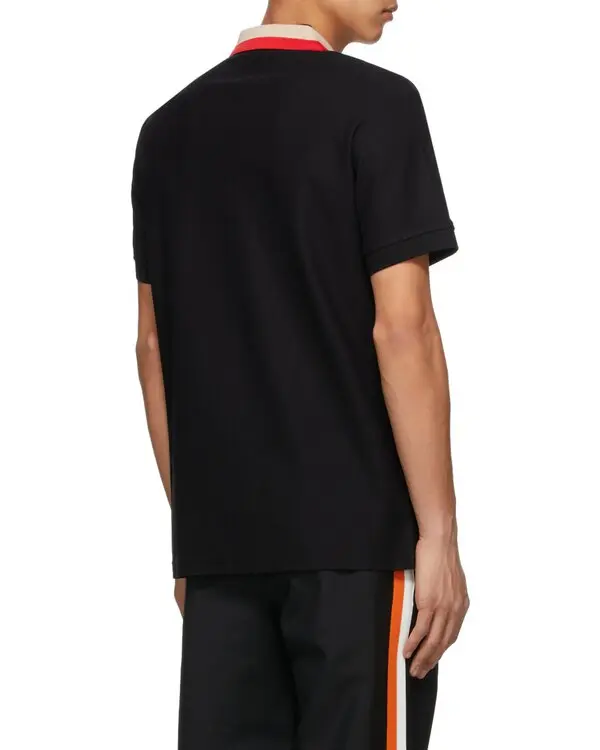 Burberry Logo Intarsia-knit Short Sleeved Polo Shirt