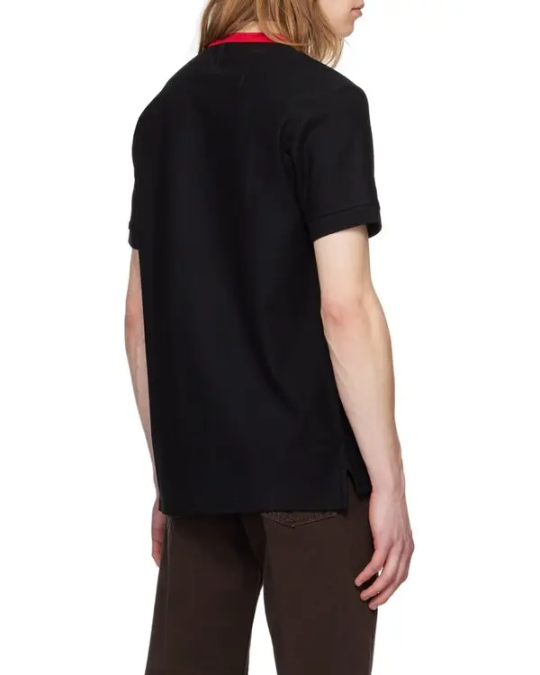Burberry Logo Intarsia-knit Short Sleeved Polo Shirt