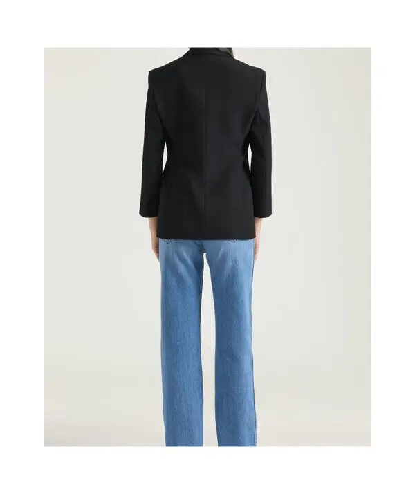 Givenchy Single-breasted Tailored Blazer In Grain De Poudre Wool - Black