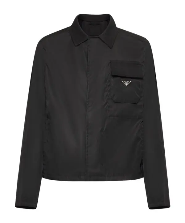 Prada Logo Plaque Long Sleeve Jacket