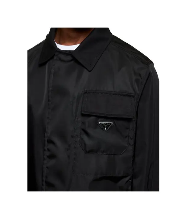 Prada Logo Plaque Long Sleeve Jacket