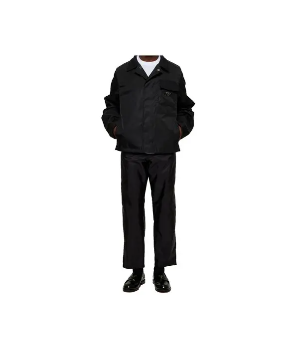 Prada Logo Plaque Long Sleeve Jacket