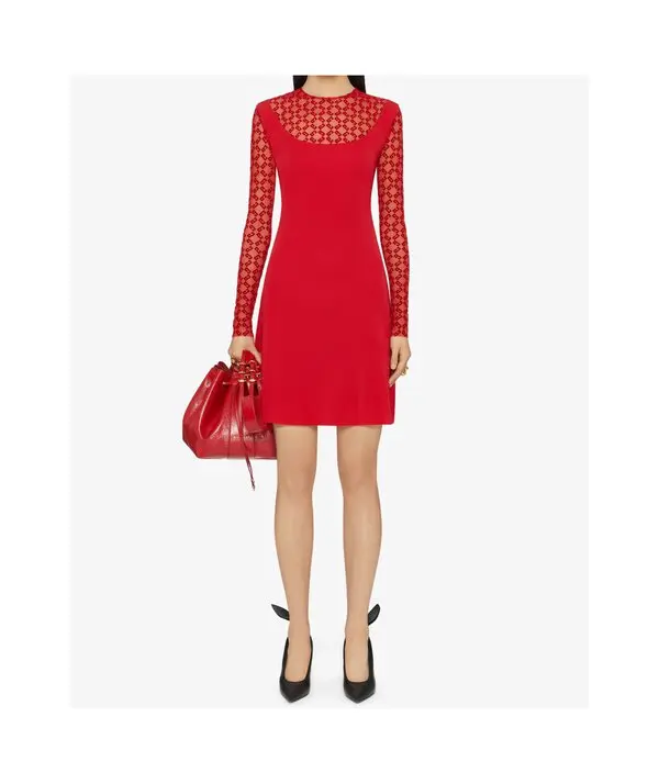 Givenchy Monogrammed Sheer Panelled Dress