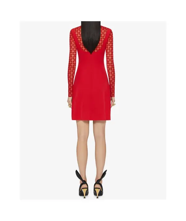 Givenchy Monogrammed Sheer Panelled Dress
