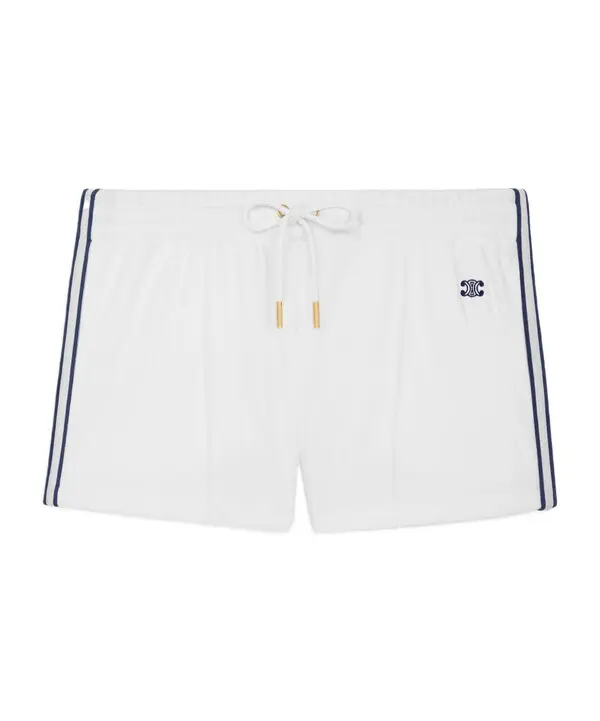 Celine Double Jersey Mini Shorts - White