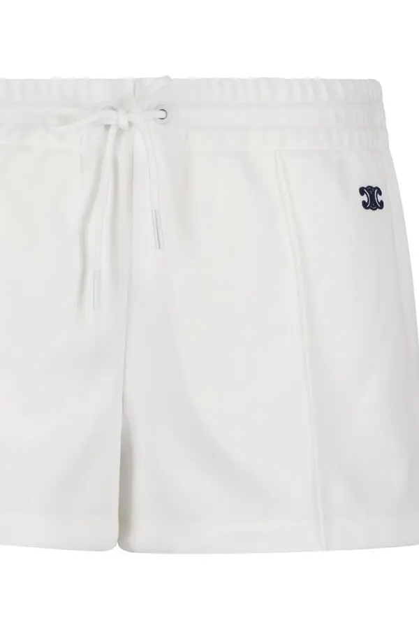 Celine Double Jersey Mini Shorts - White