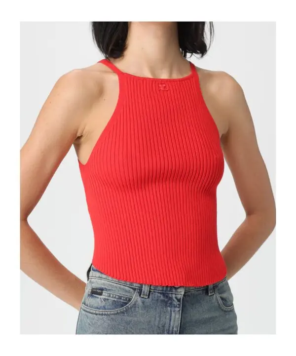 COURREGES Ribbed Knit Vest