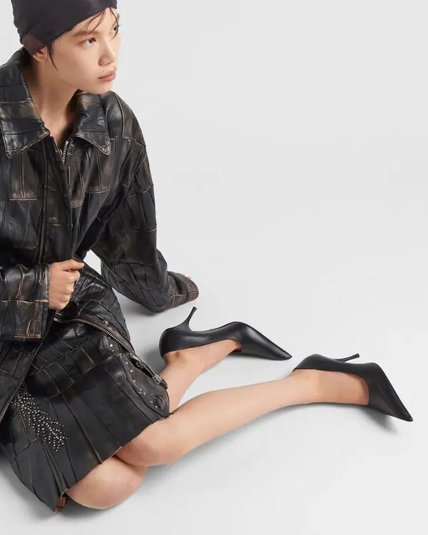 Prada Pointed-toe Slip-on Pumps - Black