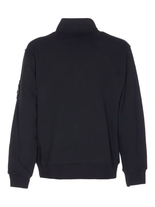 Moose Knuckles Quarter-zip Sweatshirt With Logo Detail - Black