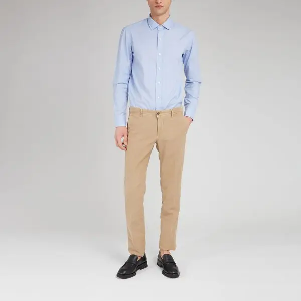 SALVATORE PICCOLO Button-up Long-sleeved Shirt - Blue