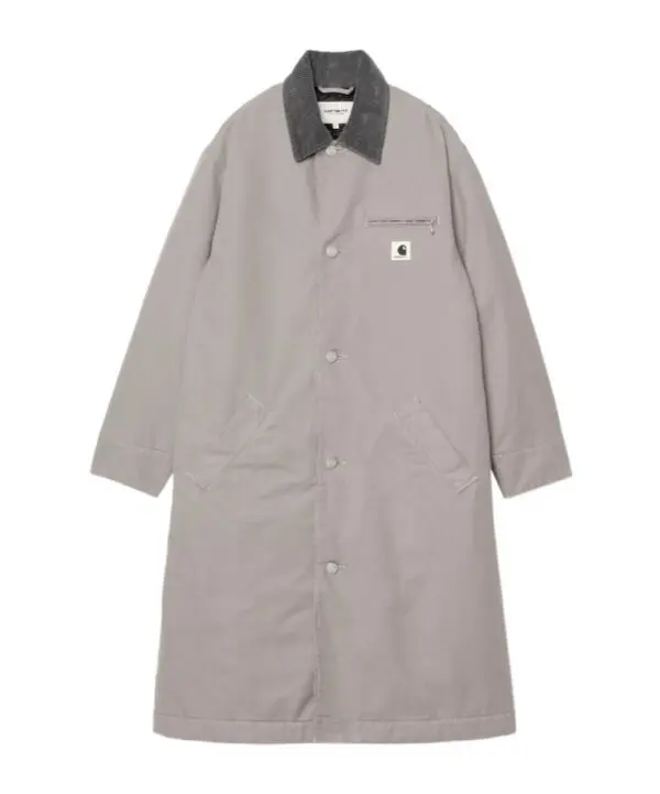 Carhartt Work In Progress Corduroy Quilted Coat - Gray