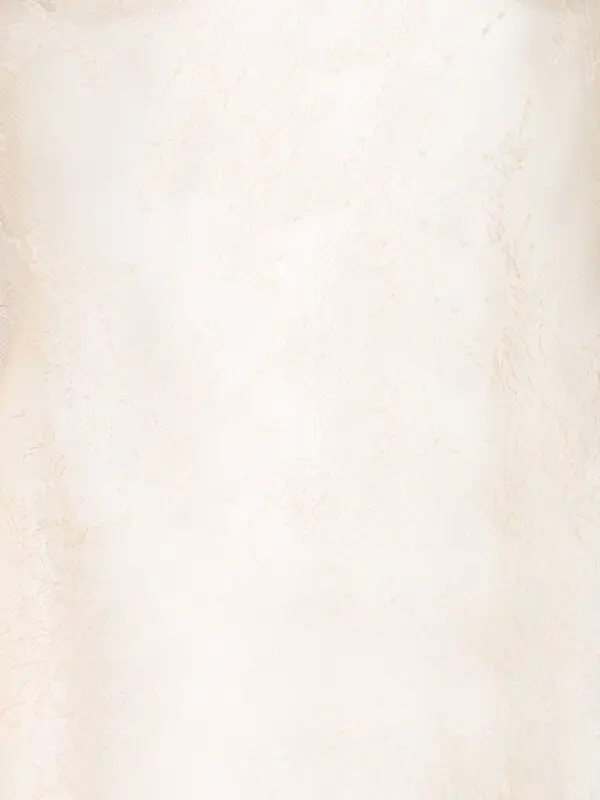 Alberta Ferretti Long Sleeve V-neck Lace Top