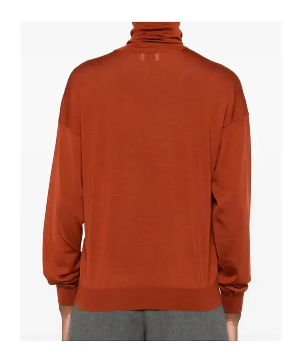 Saint Laurent Turtleneck Knitted Jumper - Red