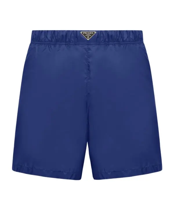 Prada Triangle Logo Mid-rise Swim Shorts - Laser