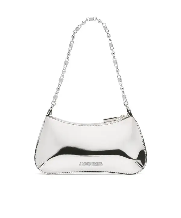 Jacquemus Small Bisou Chaine Shoulder Bag - Silver