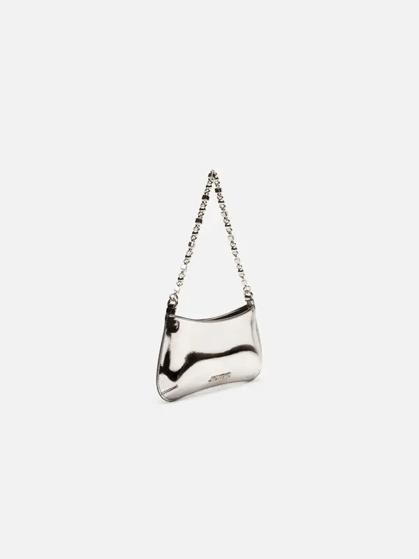 Jacquemus Small Bisou Chaine Shoulder Bag - Silver