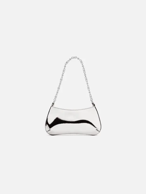 Jacquemus Small Bisou Chaine Shoulder Bag - Silver