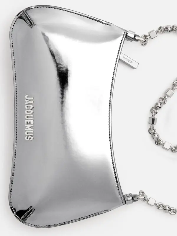Jacquemus Small Bisou Chaine Shoulder Bag - Silver