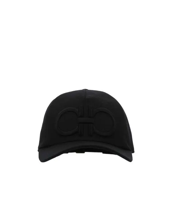FERRAGAMO Gancini Baseball Cap - Black