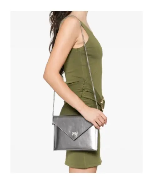 Pinko Metallic Chain Shoulder Bag