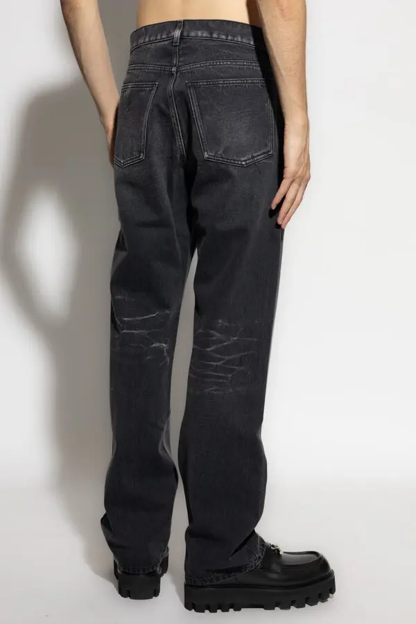 Moschino Patch Faded Jeans
