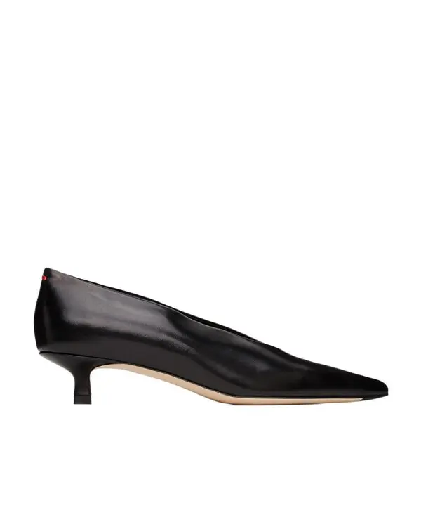 AeydĒ Clara Pointed-toe Leather Pumps - Black