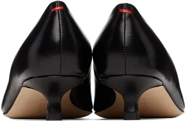 AeydĒ Clara Pointed-toe Leather Pumps - Black