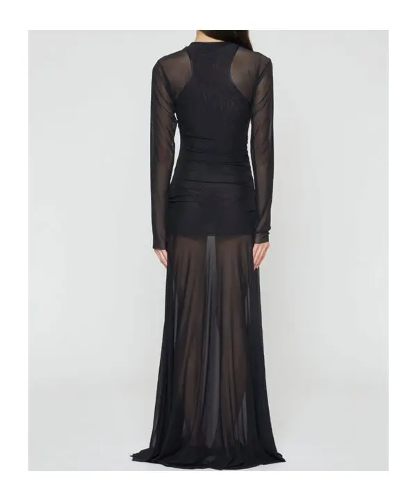 FEDERICO CINA Sheer Layered Maxi Dress