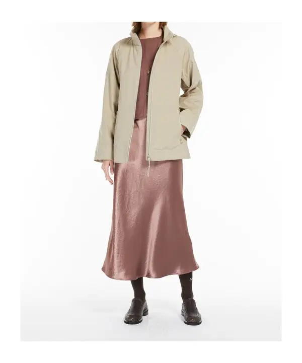 Max Mara Alessio Satin Maxi Skirt - Brown