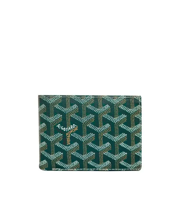 Goyard Pattern Wallet - Green