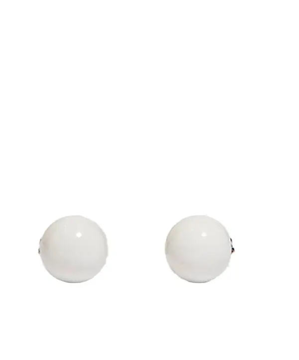 Dries Van Noten Sphere Stud Earrings - White