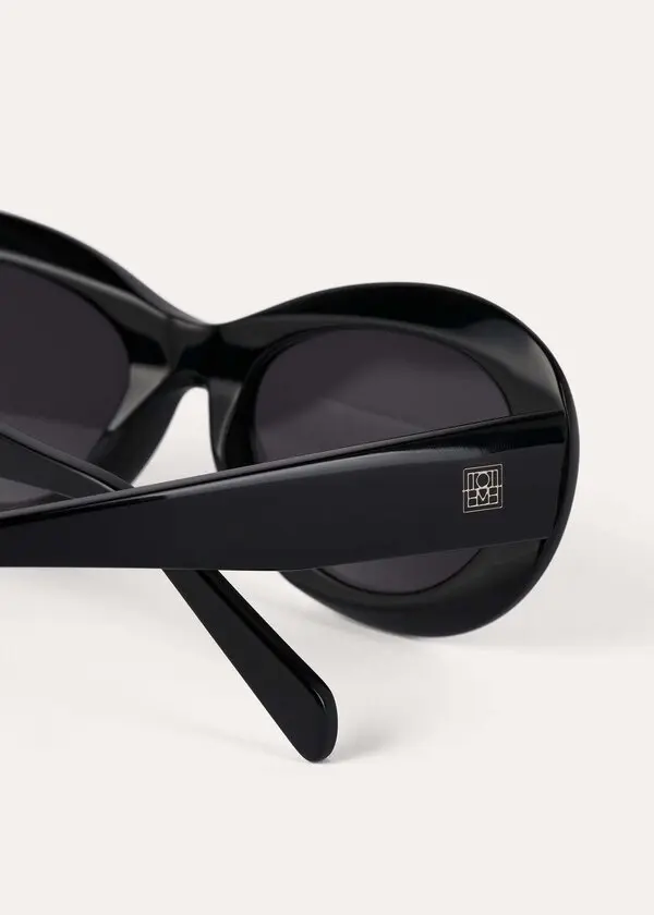 TOTEME Oval Frame Sunglasses - Black