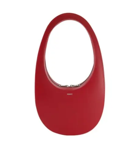 Coperni Swipe Oval-frame Zip Shoulder Bag - Red