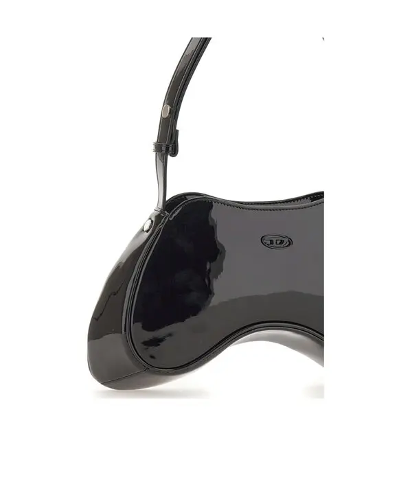 DIESEL® Play Patent-leather Shoulder Bag - Black