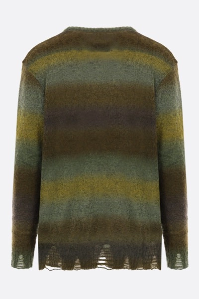 SONG FOR THE MUTE Distressed Striped Oversized Jumper