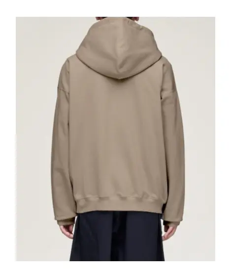Y3 Zip-up Drawstring Hoodie - Light Brown