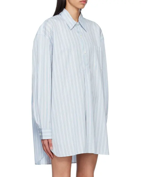 Our Legacy Oversized Popover Shirt With Stripe Pattern