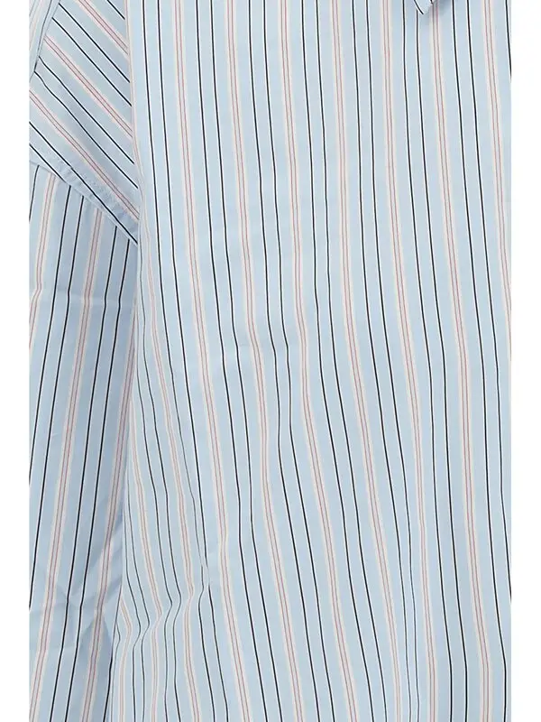 Our Legacy Oversized Popover Shirt With Stripe Pattern