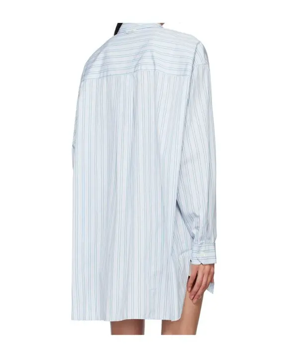 Our Legacy Oversized Popover Shirt With Stripe Pattern