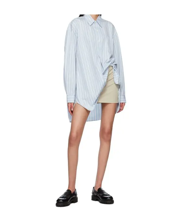 Our Legacy Oversized Popover Shirt With Stripe Pattern