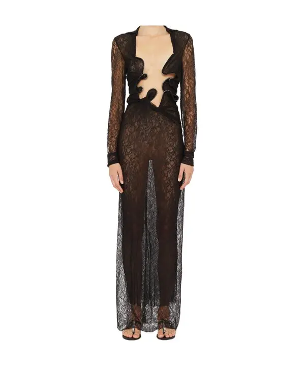 Christopher Esber Lace Venus Maxi Dress - Black