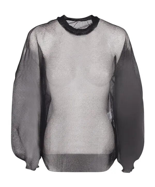 Issey Miyake Bishop Sleeve Top - Gray