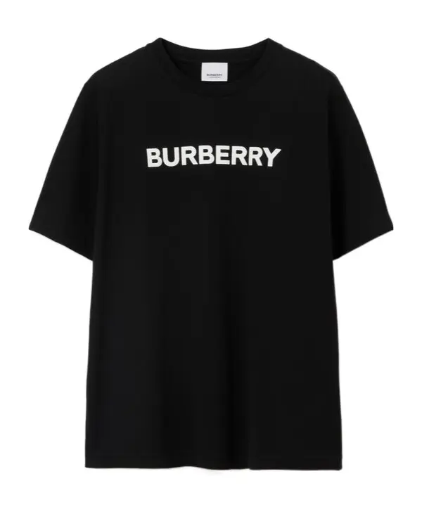 Burberry Logo Print Crewneck T-shirt - Black