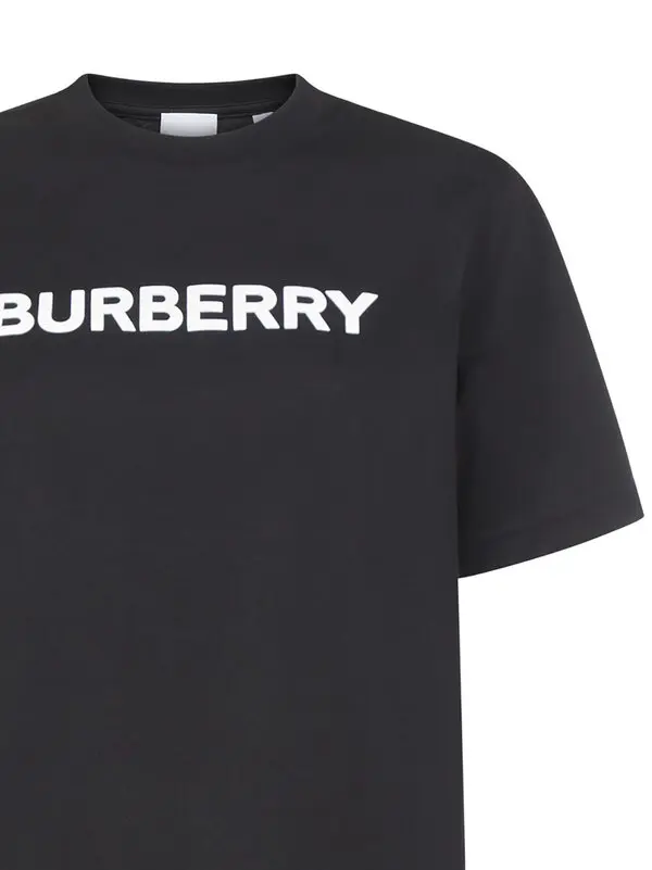 Burberry Logo Print Crewneck T-shirt - Black