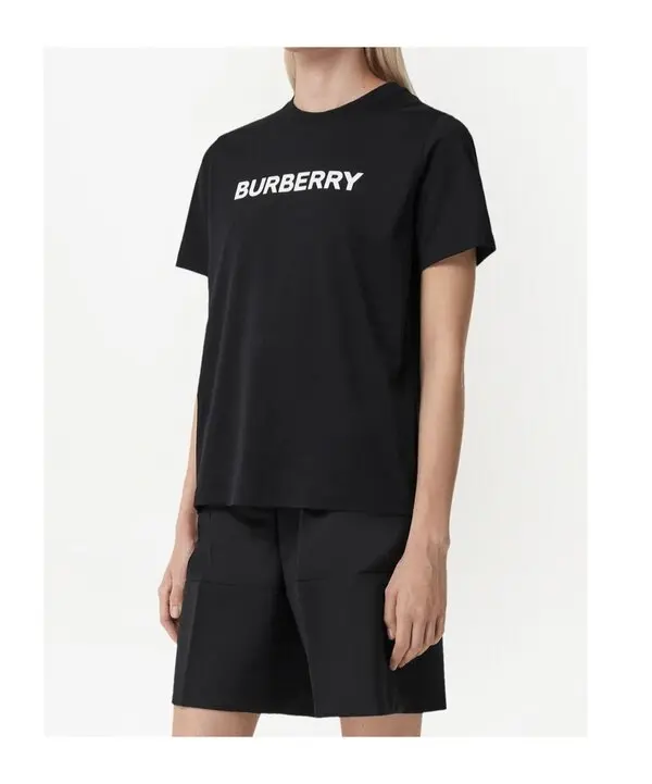 Burberry Logo Print Crewneck T-shirt - Black