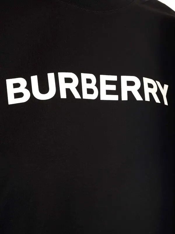 Burberry Logo Print Crewneck T-shirt - Black