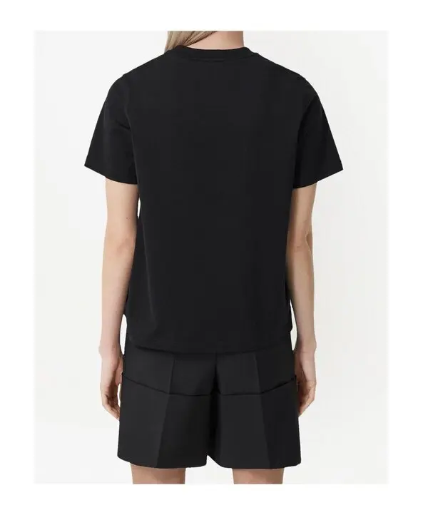 Burberry Logo Print Crewneck T-shirt - Black