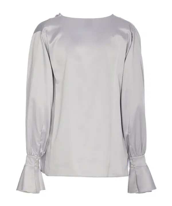 Pinko Long-sleeved Satin Shirt With Button Cuffs